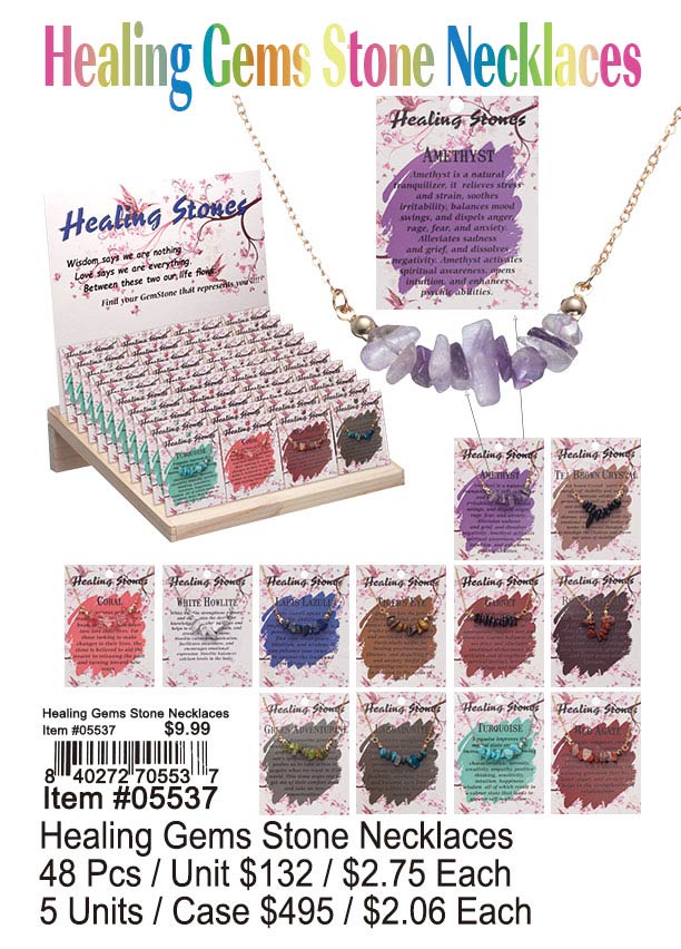 Healing Gems Stone Necklaces - Puka Creations
