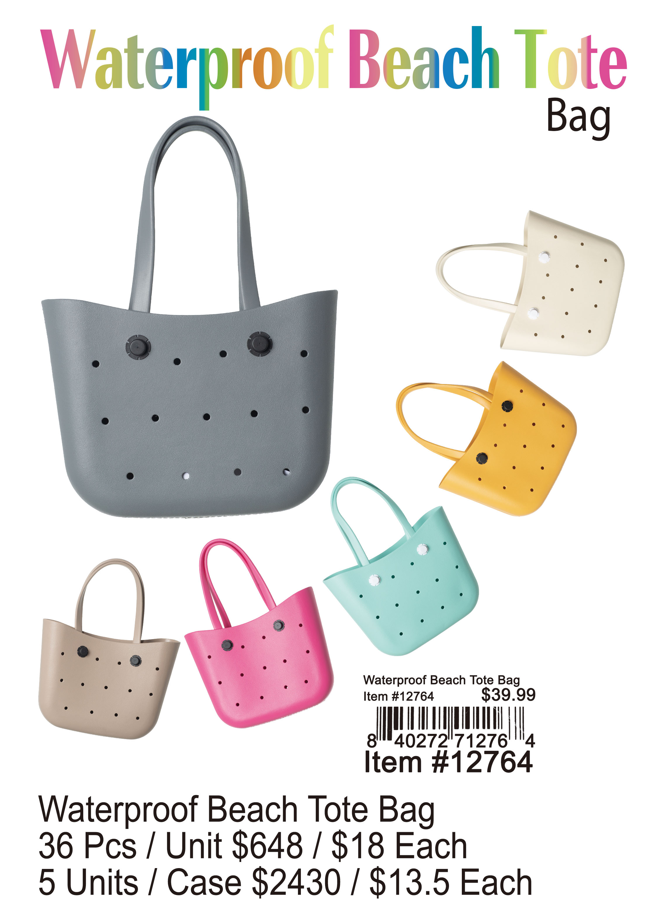 Waterproof Beach Tote Bag