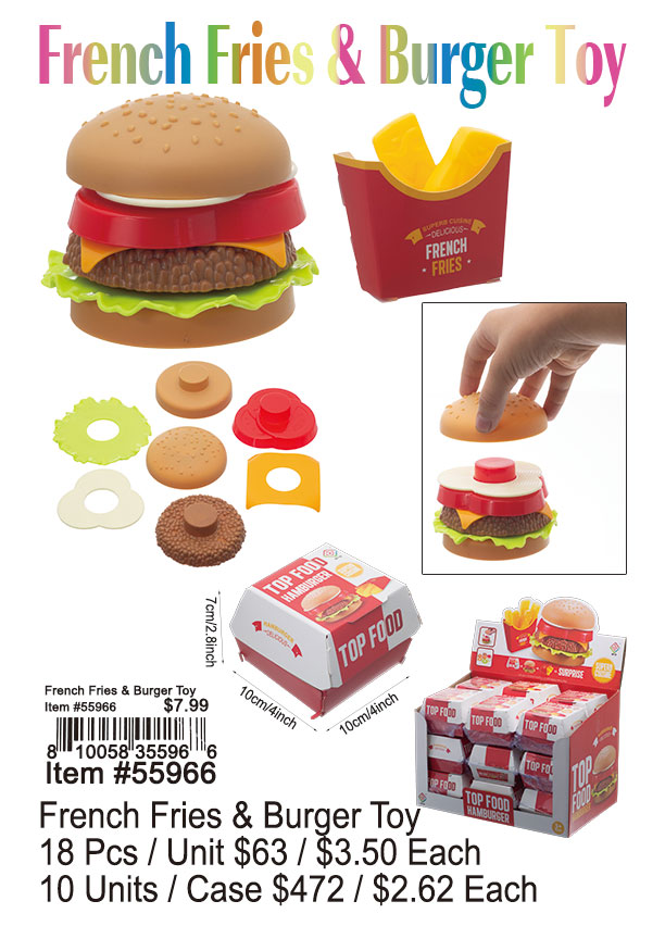 French Fries and Burger Toy - Puka Creations