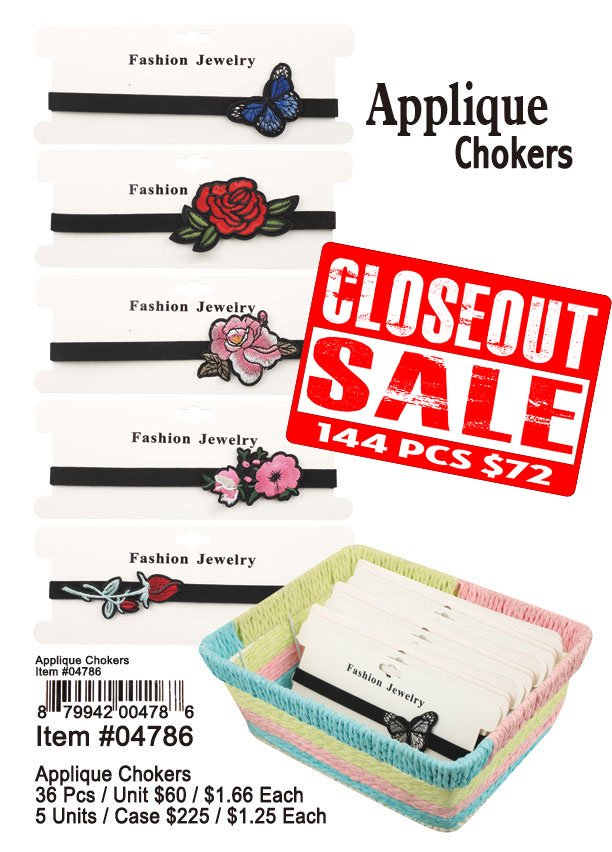 Applique Chokers (CL) - Puka Creations