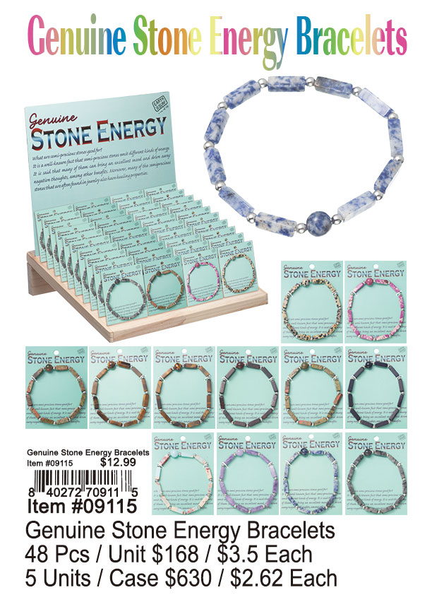 Genuine Stone Energy Bracelets - Puka Creations