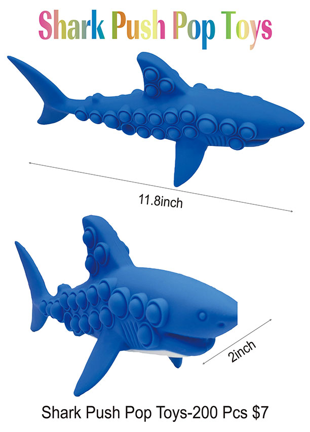 Shark Push Pop Toys - Puka Creations
