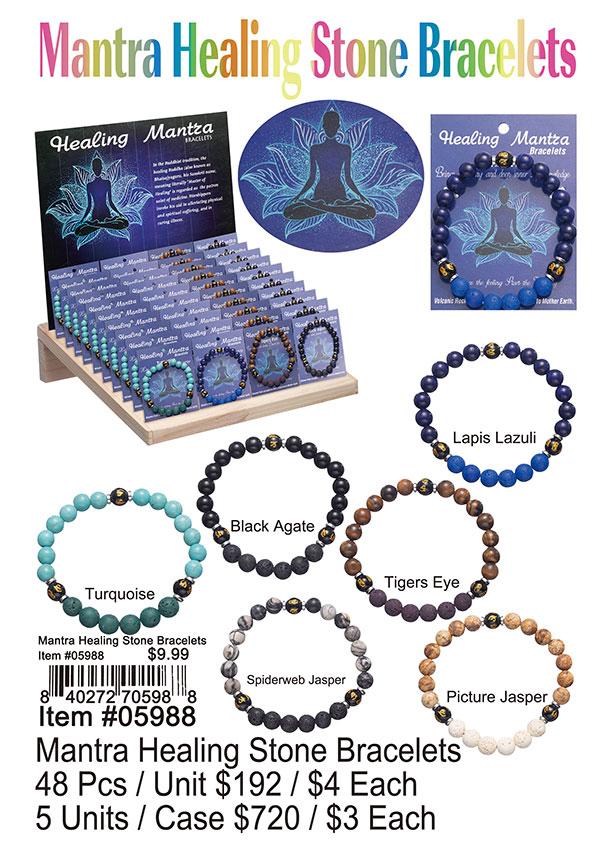 Mantra Healing Stone Bangle