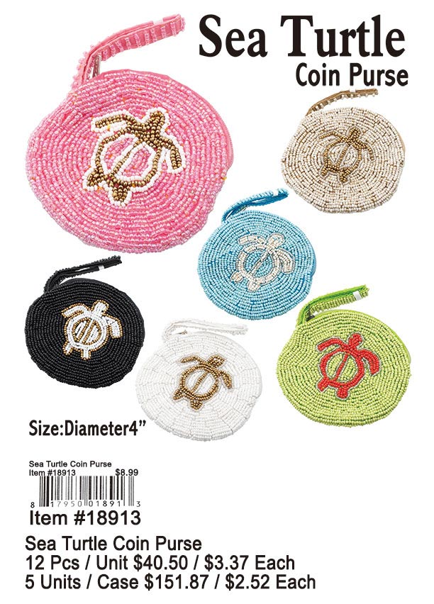Sea Turtle Coin Purse - Puka Creations